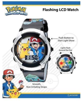 Pokemon Digital Display Watch Satoshi And Pikachu For Boys | eBay