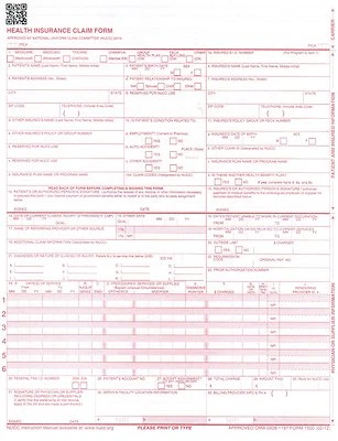 NEW HCFA CMS 1500 HEALTH INSURANCE CLAIM | Grelly USA