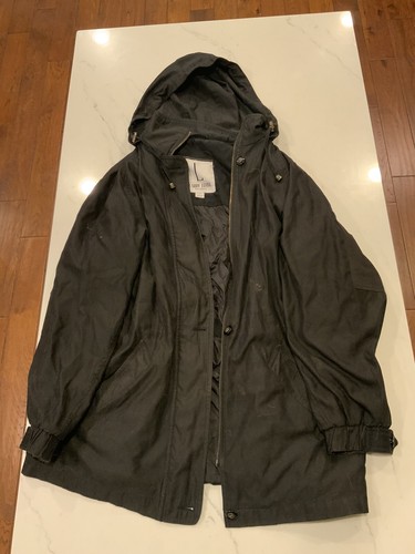 Vintage Larry Levine coat Black Jacket Microfibre Size Small | eBay
