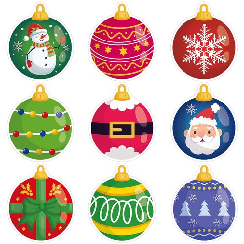 45PCS Christmas Ball Cutouts for Bulletin Board Decoration Christmas ...