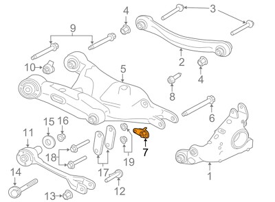 JAGUAR OEM 2017-18 XE Rear Suspension-Lower Control Arm Retainer / Nut ...
