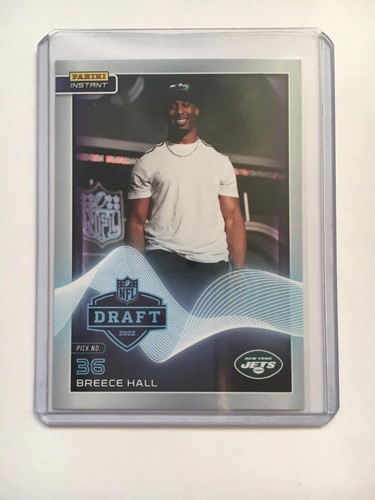 2022 PANINI NFL INSTANT DRAFT NIGHT #18 RC BREECE HALL JETS 759 MADE 🔥🔥 ...