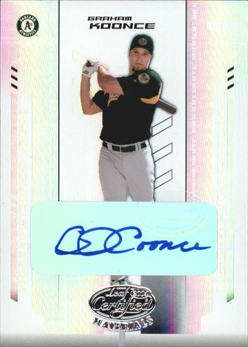 2004 Leaf Certified Mirror Autograph White #244 Graham Koonce NG Auto ...