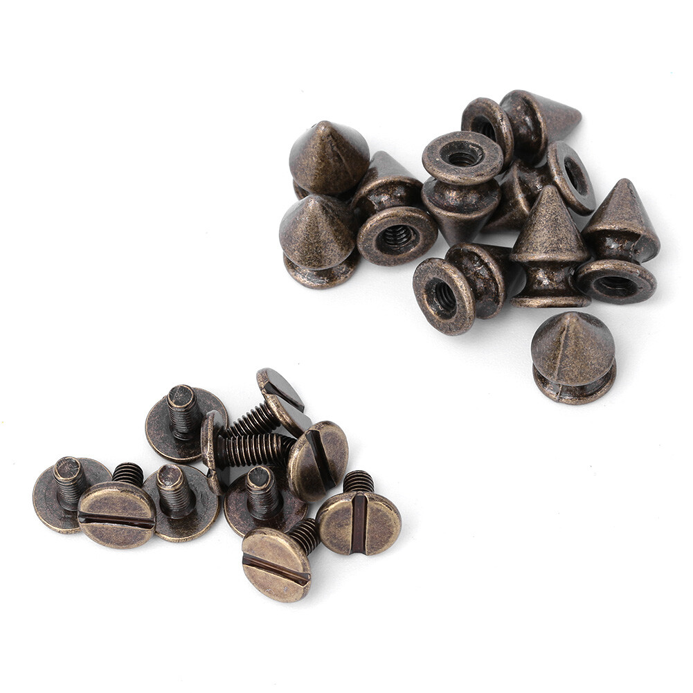 50x 8x12mm Fashion Metal Bullet Rivet Spikes & Cone Studs For DIY ...