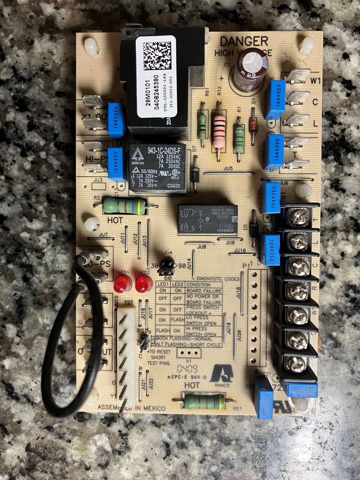 Lennox Ducane Armstrong Heat Pump Defrost Control Circuit Board 29M01 ...