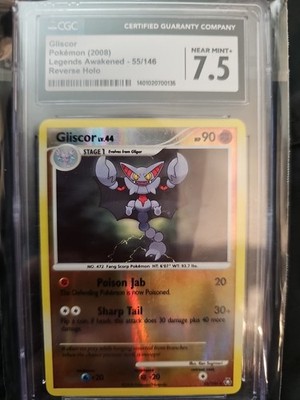 Pokémon TCG Gliscor Lv 44 Legends Awakened Reverse Holo CGC 7.5 Graded ...