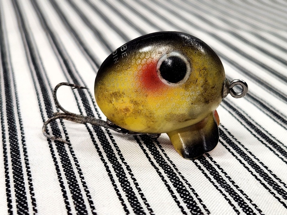 Vtg. Fishing Lure, FIN-DINGO "Yellow Perch" w/ Box! - South Bend (c ...