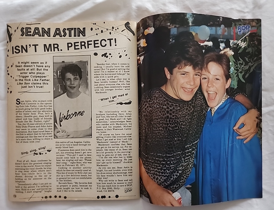 Bop Magazine November 1987 River Phoenix Alyssa Kirk New Monkees Bon ...