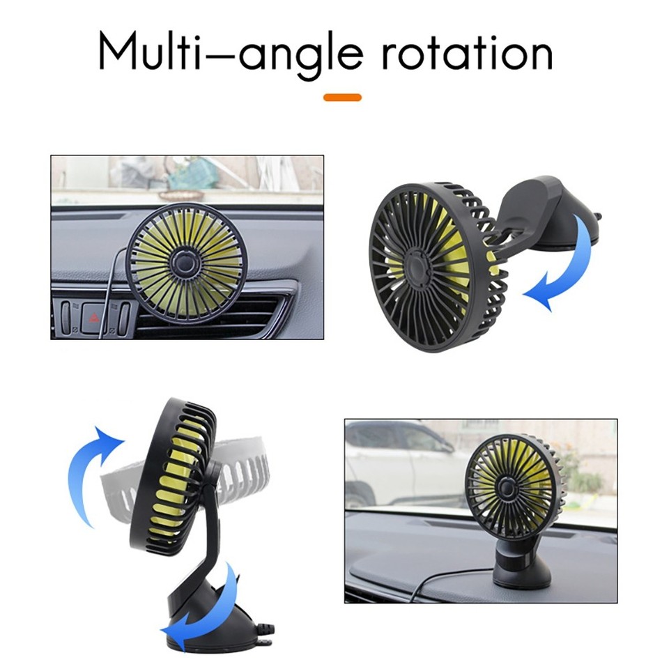 Universal Wind Three Speed Control USB Car Fan USB Car Fan Suction Cup ...