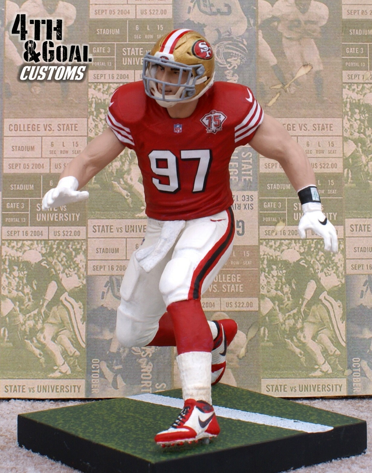 Custom Mcfarlane Figure - You Choose - NFL, College, High Sch, LOOSE ...