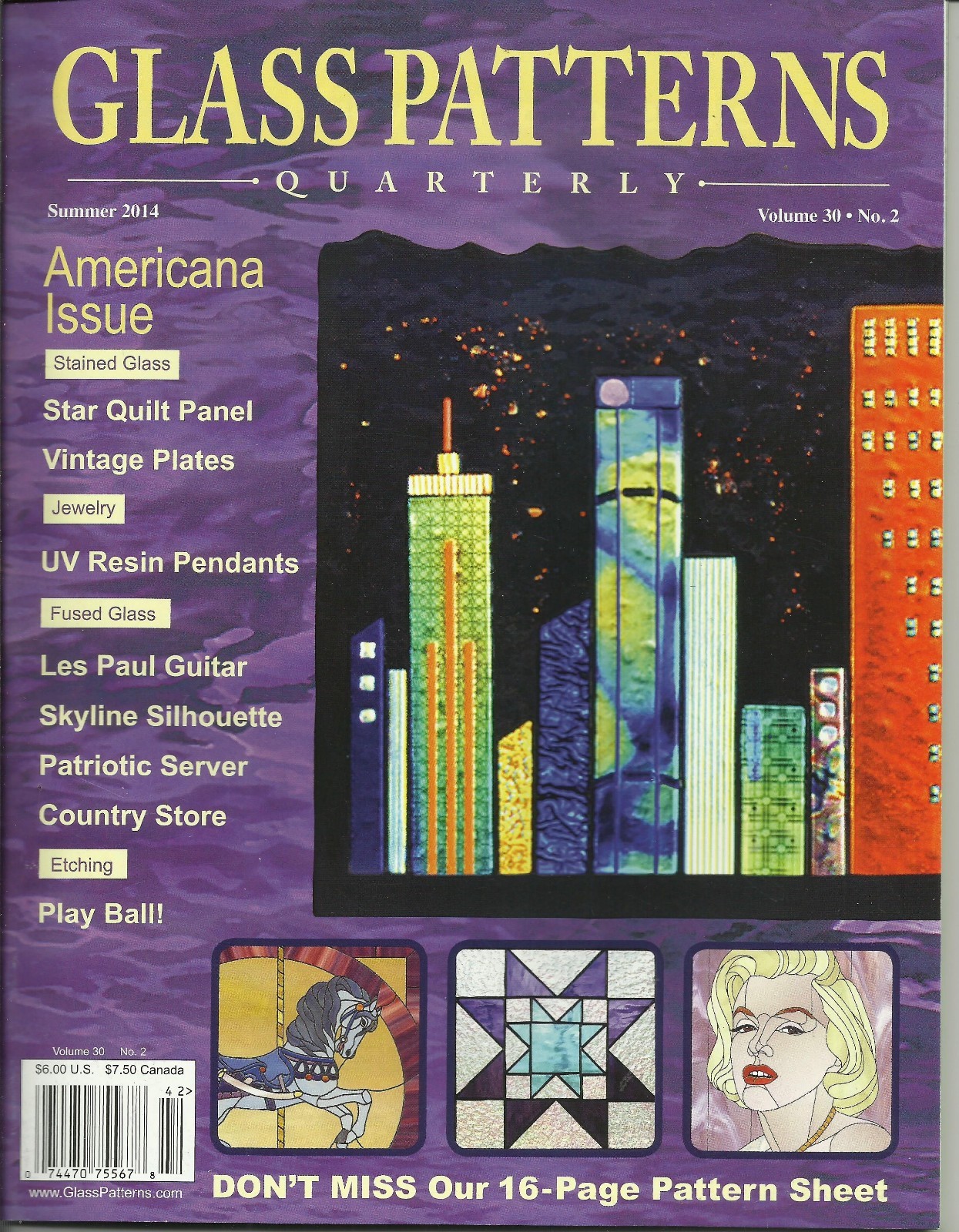Stained GLASS PATTERNS QUARTERLY Magazine SUMMER 2014 | eBay.de
