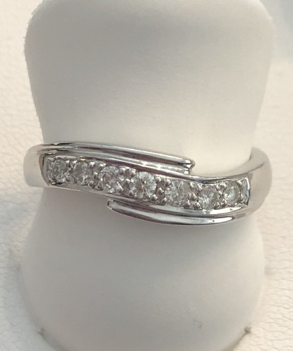 WR12 (A10) 14 Kt white Gold approx .21 ct tw Diamond Band | eBay