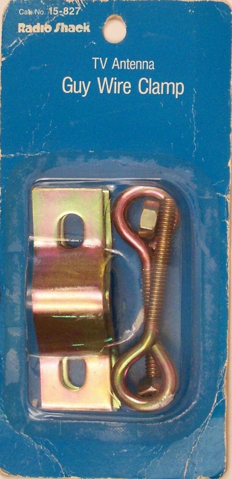 TV Antenna Guy Wire Mast Clamp with Eyebolts and Nuts ~ RadioShack 15 ...