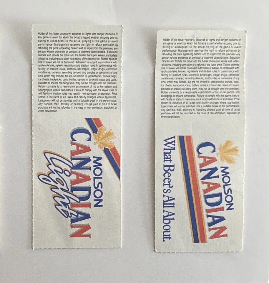 1992-1993 Toronto Maple Leafs Ticket Stubs Pair St Louis Blues Tampa ...