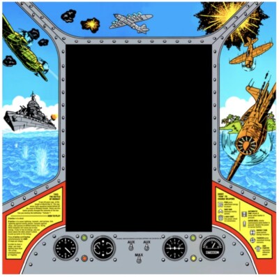 1943 Battle Of Midway Arcade Bezel Artwork Sticker Decal | eBay