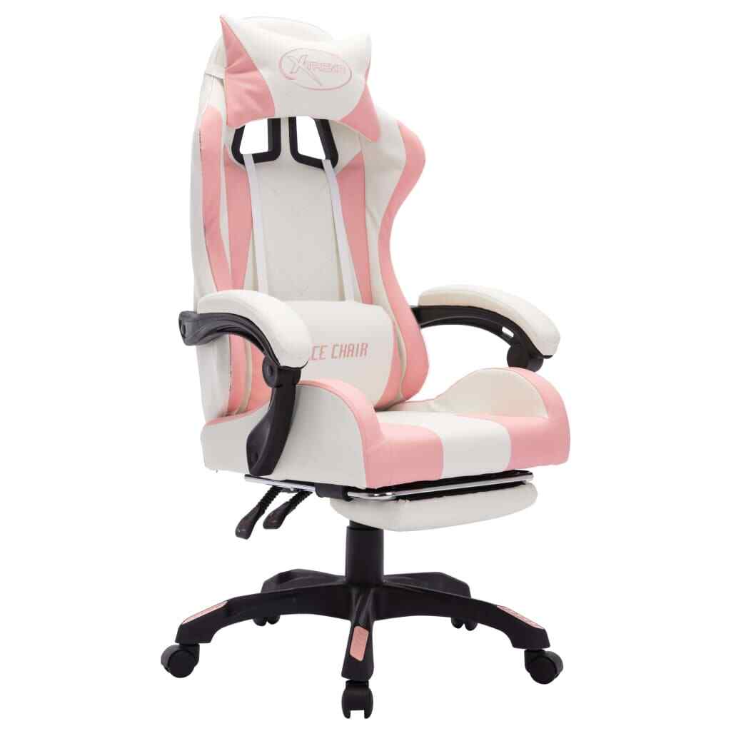 Racing Chair with and White Faux Leather C6N2 | eBay Australia