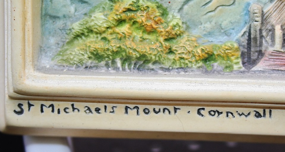 Bossons Ivorex wall plaque-St.Michaels Mount, Cornwall (Rare) | eBay