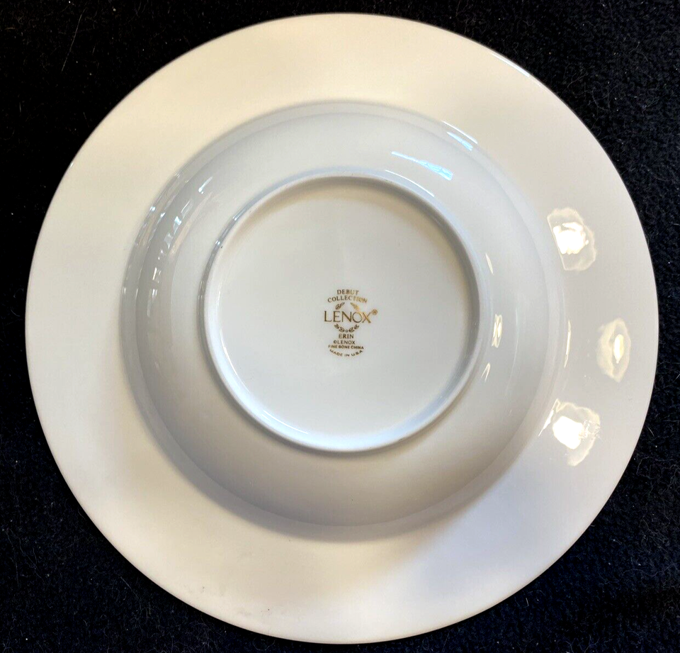 Set Of 4 Lenox Erin Debut Collection 8 1/2" Flat Rim Soup Bowls USA ...