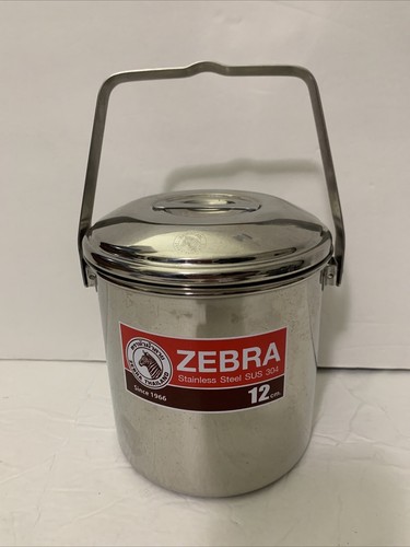 Zebra Loop Handle Pot Stainless Steel Billy Can 12cm Bushcraft Survival ...
