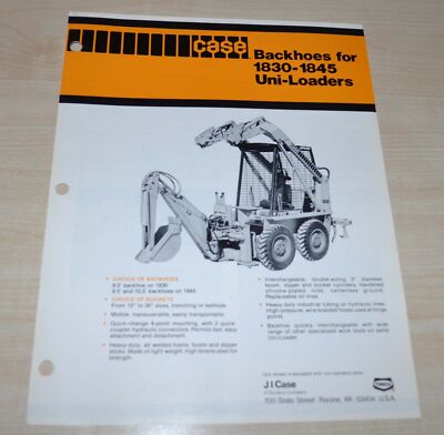 Case Backhoes Uni-Loaders 1830-1845 Tractor Brochure Sales Prospekt | eBay
