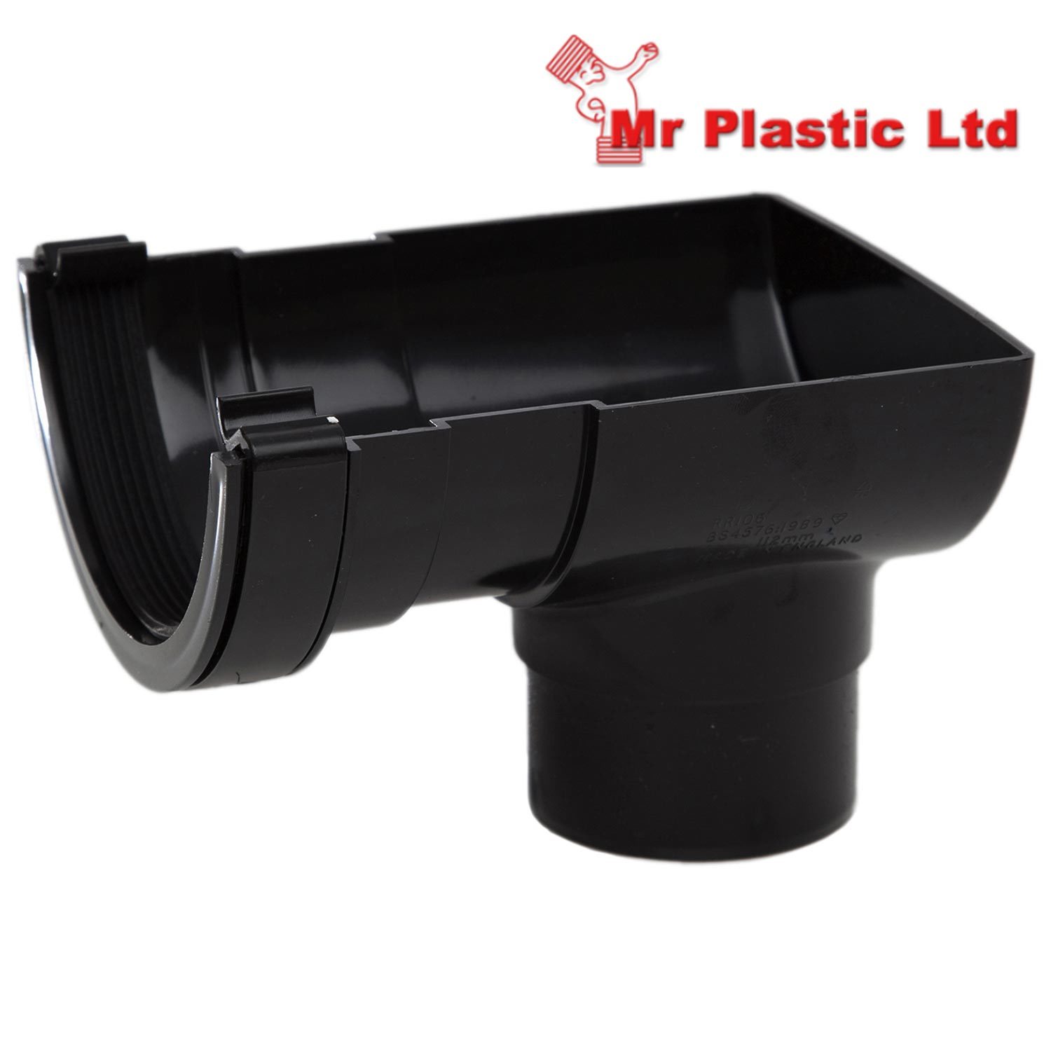 Polypipe 112mm Half Round Gutter & 68mm Round Down Pipe Fittings in ...