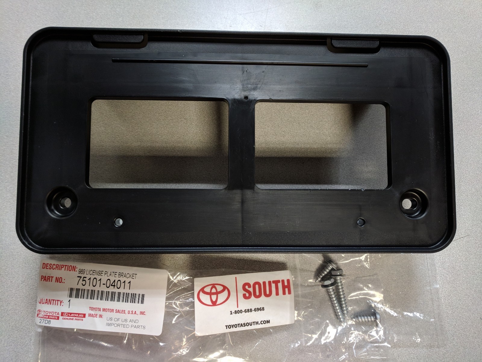 Genuine OEM 2016-2019 Toyota Tacoma Front License Plate Bracket 75101 ...