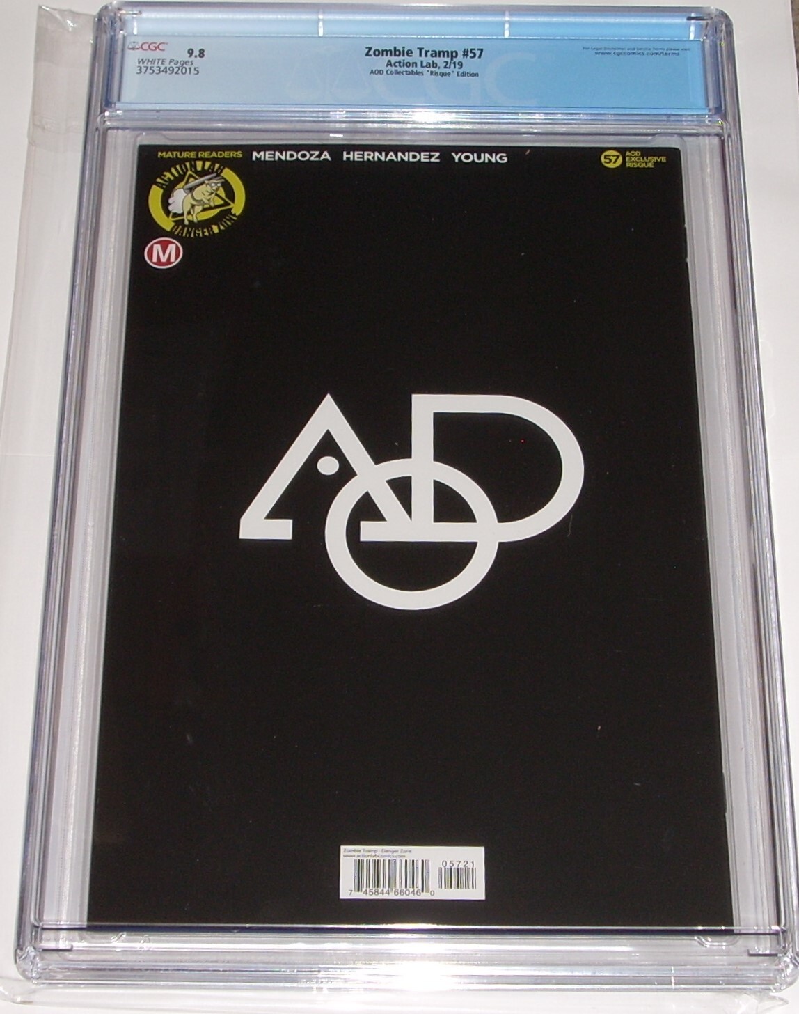 2019 Zombie Tramp 57 Risque Variant CGC 9.8 Simon Bisley Cover AOD ...