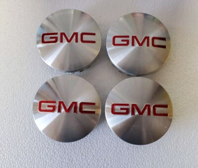 Original GMC Center Caps OEM Machined Red Yukon Sierra Denali 18" 20 ...