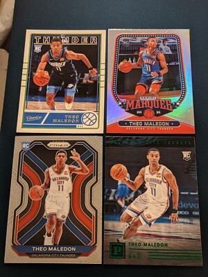(4) Theo Maledon 2020-21 Prizm Rookie Card #289 + GREEN PARALLEL RC ...