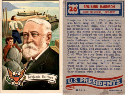 1956 Topps, U.S. Presidents, #26 Benjamin Harrison (C19) | eBay
