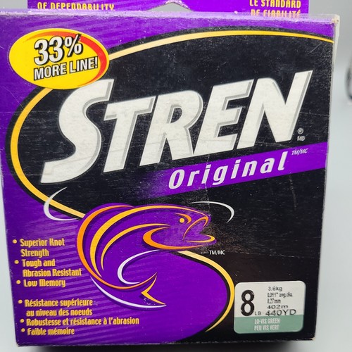 🐟STREN Original Low Memory Fish Line 440 yds 8 lb 330yd NIB low vis ...