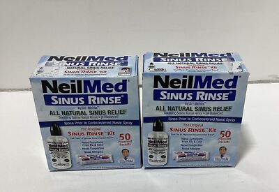 NeilMed Sinus Rinse Kit 50 premixed packet per box LOT OF 2 | eBay