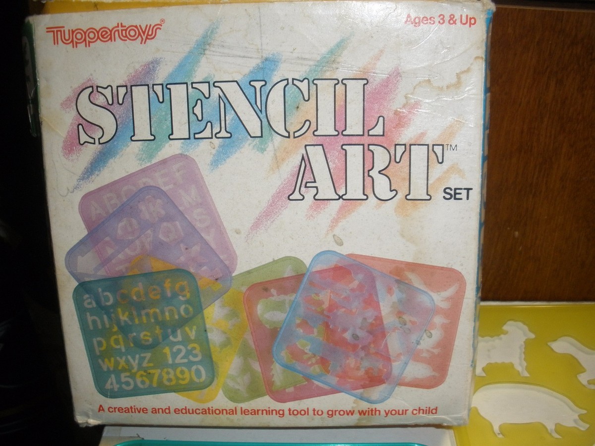 Vintage Tupperware Stencils Tupperware Stencil Art Case Lunch Box