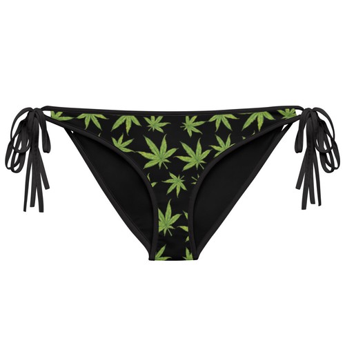 Marijuana Leaf Weed Bikini Womens Sexy 420 Girl Smoking Stoner Chick ...
