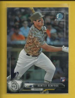 Hunter Renfroe RC 2017 Bowman Chrome Rookie Card # 88 San Diego Padres ...