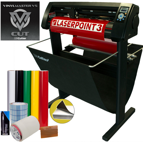 28" USCutter LaserPoint 3 (LP3) Vinyl Cutter w/Stand, Basket, Supplies ...
