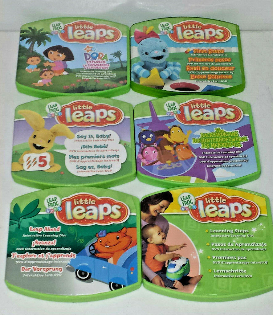 Leap Frog Baby LITTLE LEAPS 6 lot DVDs - Interactive Learning Discs, 9 ...