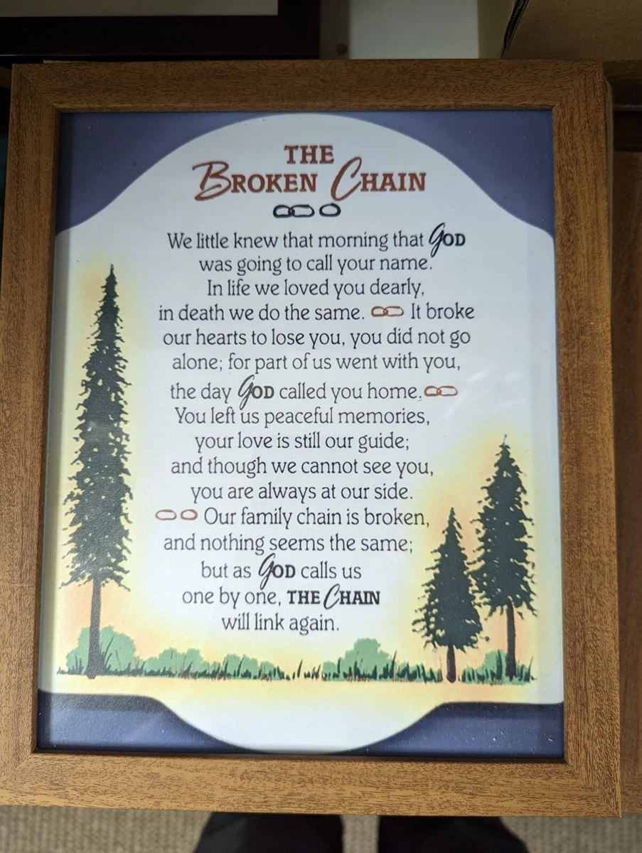 The Broken Chain Poem Print