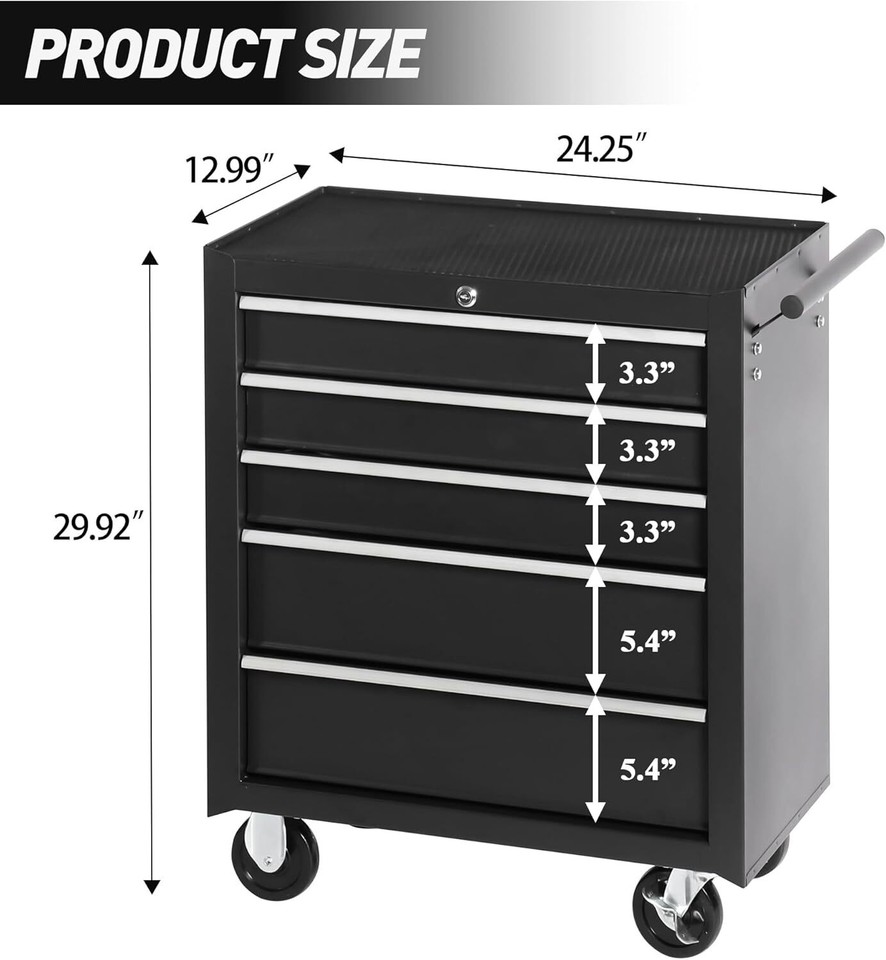 Rolling Tool Chest Drawers Tool Cart on Wheels,Drawers Rolling Tool ...