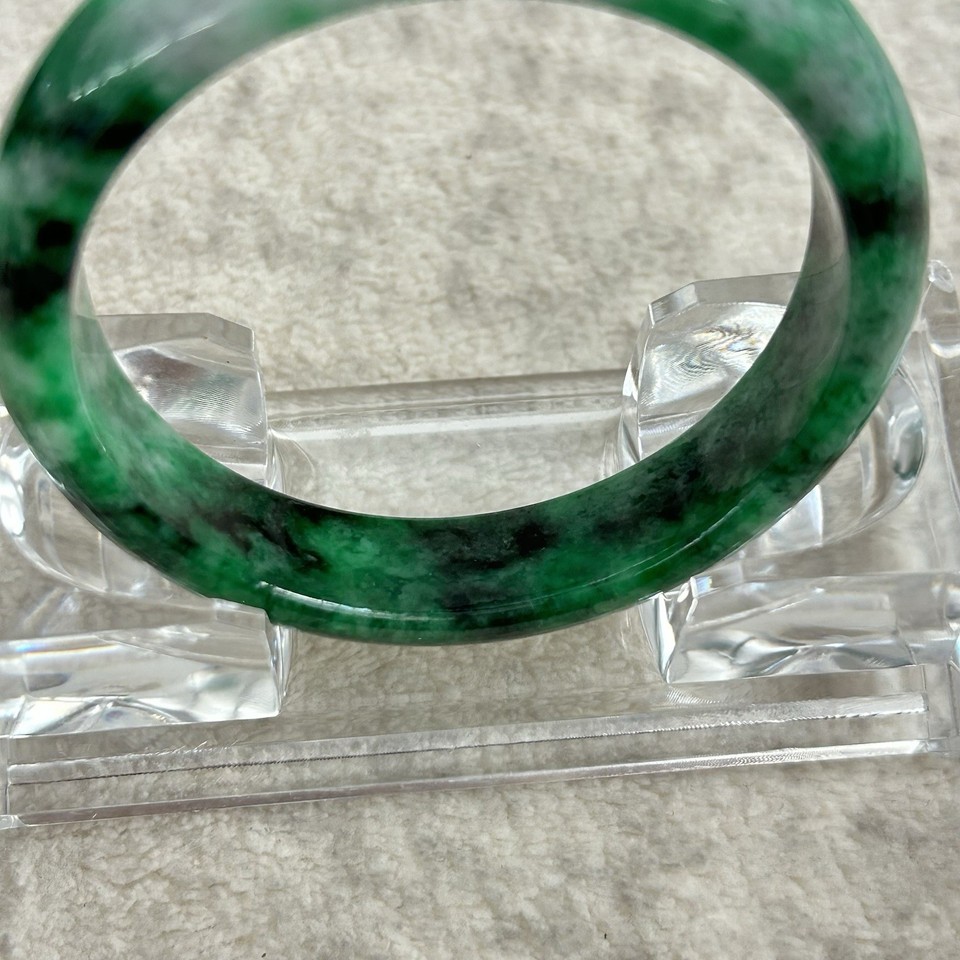 #0053:Genuine Jadeite Translucent Full Green Bangle | eBay