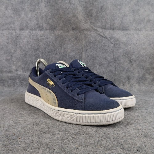 Puma Shoes Kids 5 Sneaker Casual Suede Classic Lace Up Blue Beige ...
