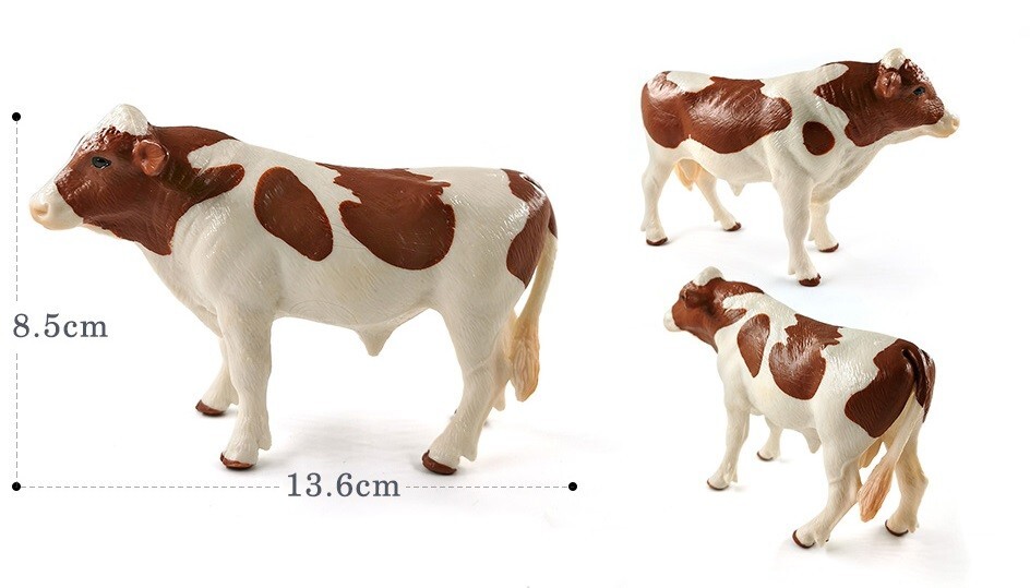Cow Bull Ox Simmental Cattle Animal Toy PVC Action Figure Kids Toys ...