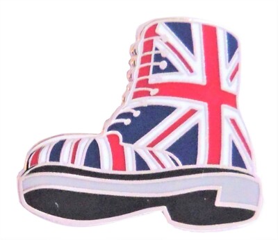 Union Jack Punk Boot Punk Pin Badge | eBay UK