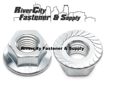 (2) M12-1.25 Fine Thread Flange Nuts M12x1.25 with 17mm Hex 12mm x 1.25 ...