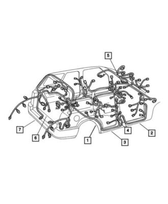 Genuine Mopar 2001-2004 Jeep Grand Cherokee Door Wiring Front Left ...
