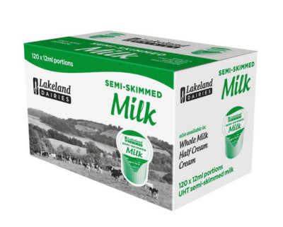 Lakeland Dairies UHT Semi-Skimmed Milk Pots 12ml - Box of 120 | eBay UK