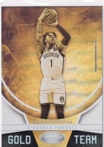 2019-20 CERTIFIED GOLD TEAM INSERTS D'ANGELO RUSSELL WARRIORS - D1392 ...