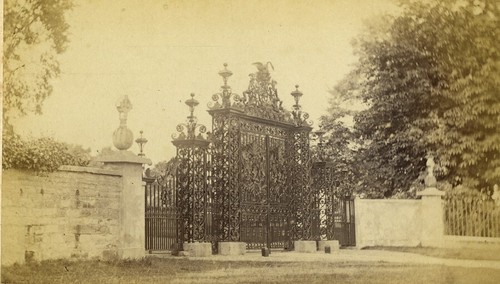 United Kingdom Gloucester Elmore Court Iron Gates Old CDV photo Soley ...