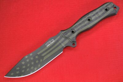 Busse Tank Buster .25" Green/Black American Flag Cerakoted Blade/Handle ...
