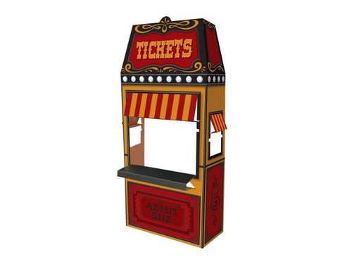 Carnival Circus 3D Ticket Booth Photo Prop Clown Halloween Party Event ...